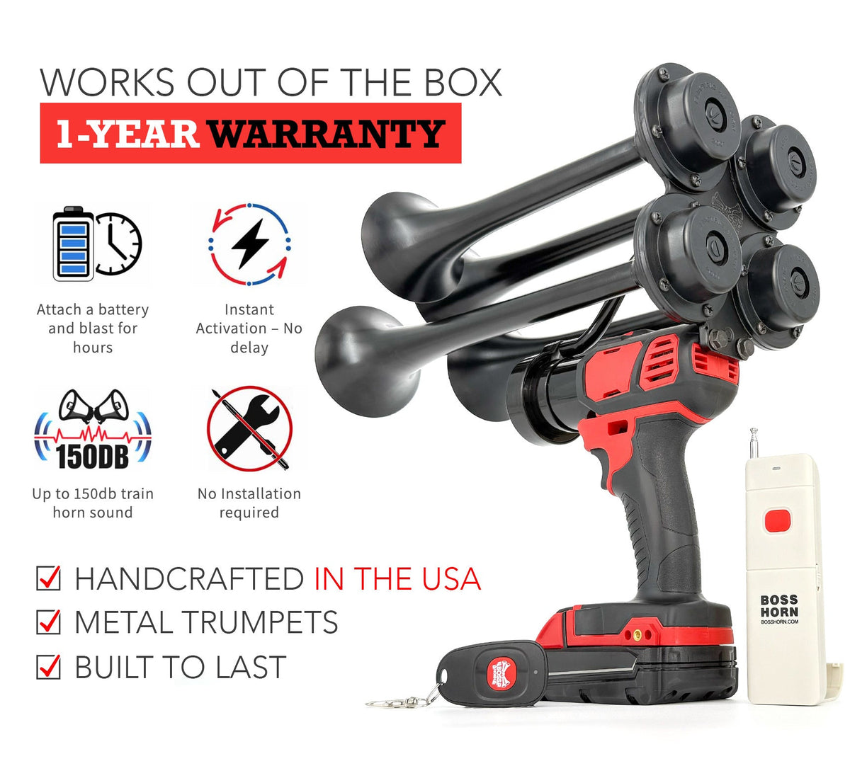 Drill Horn for Milwaukee® Battery – Milwaukee Train Horn